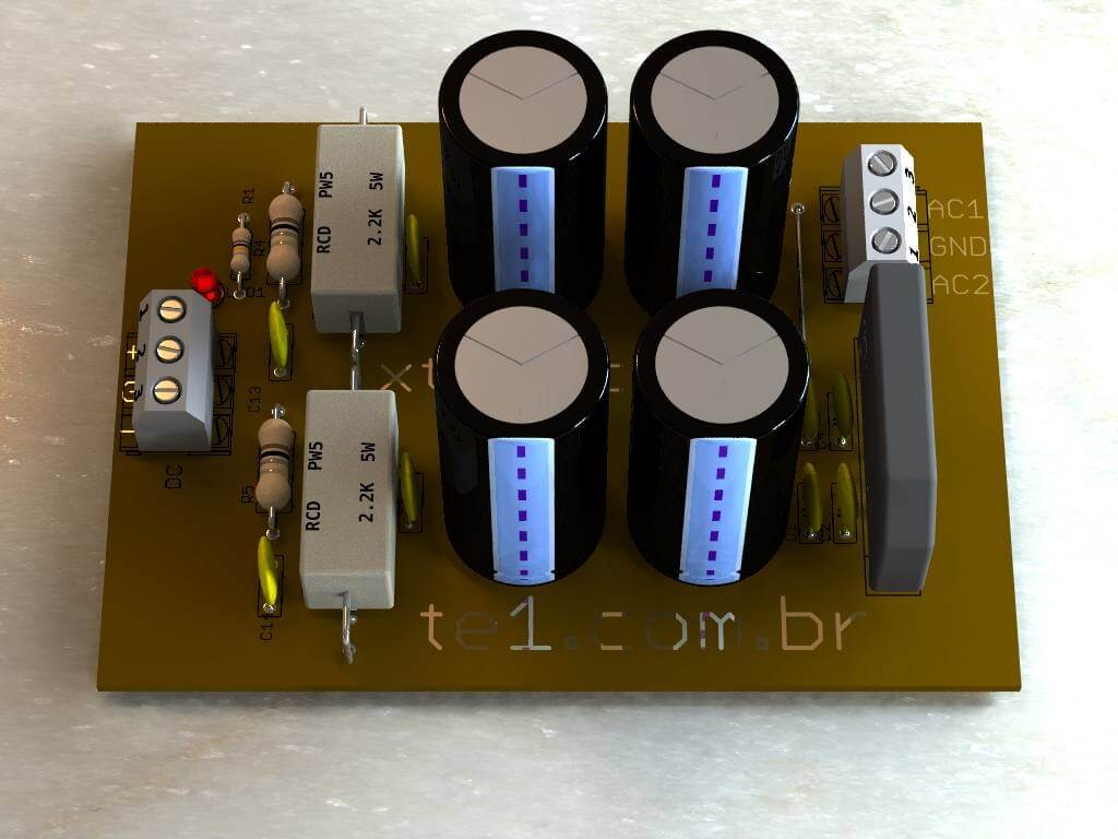 Fonte simétrica para amplificadores de áudio de potência - Toni Eletrônica