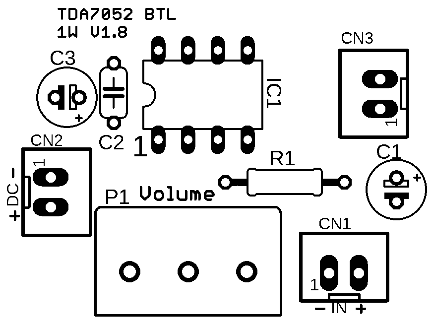 TDA7052 Circuito de mini Amplificador BTL 1 W - Toni Eletrônica