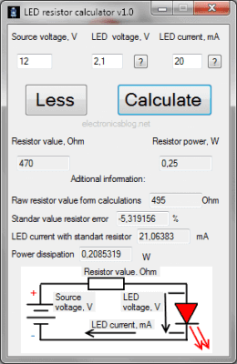 Download LED Resistor Calculator - Toni Eletrônica