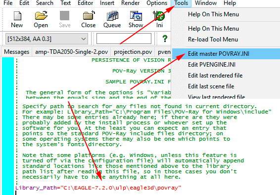 Tutorial instalando e configurando o Eagle3D + Pov-Ray - parte 1 - Toni Eletrônica