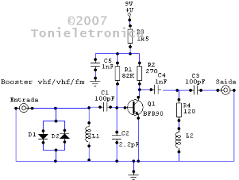 Review do Amplificador UHF/VHF Booster com BFR90 - Toni Eletrônica