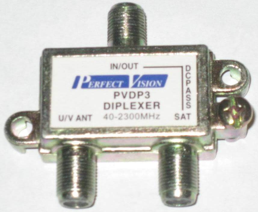 Diplexer - Antena VHF, UHF + Parabólica no mesmo cabo - Toni Eletrônica