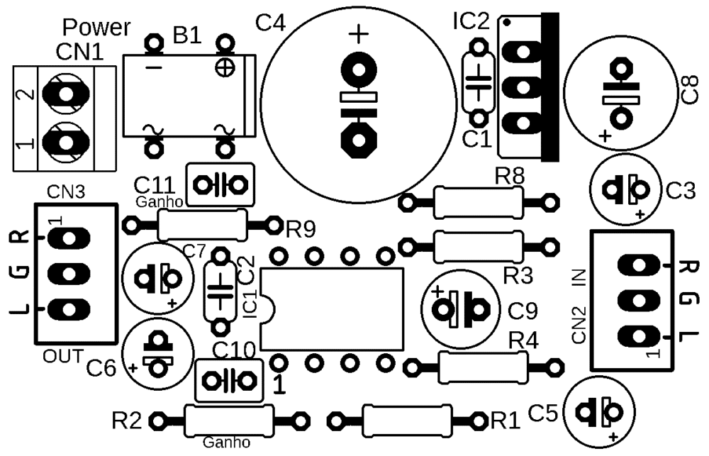 Circuito pré-amplificador de áudio com TL072 - Toni Eletrônica