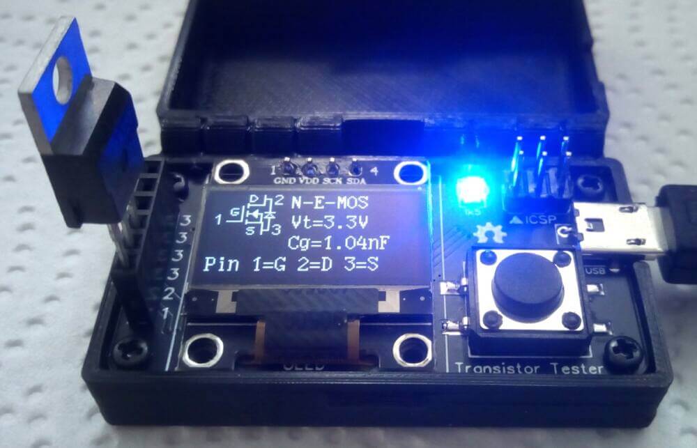 Transistor tester com Atmega mini placa SMD - Toni Eletrônica