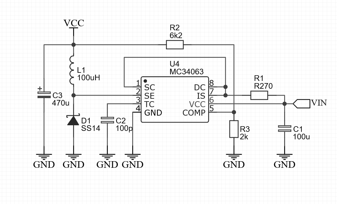 MC34063 5V conversor buck SMD - Toni Eletrônica