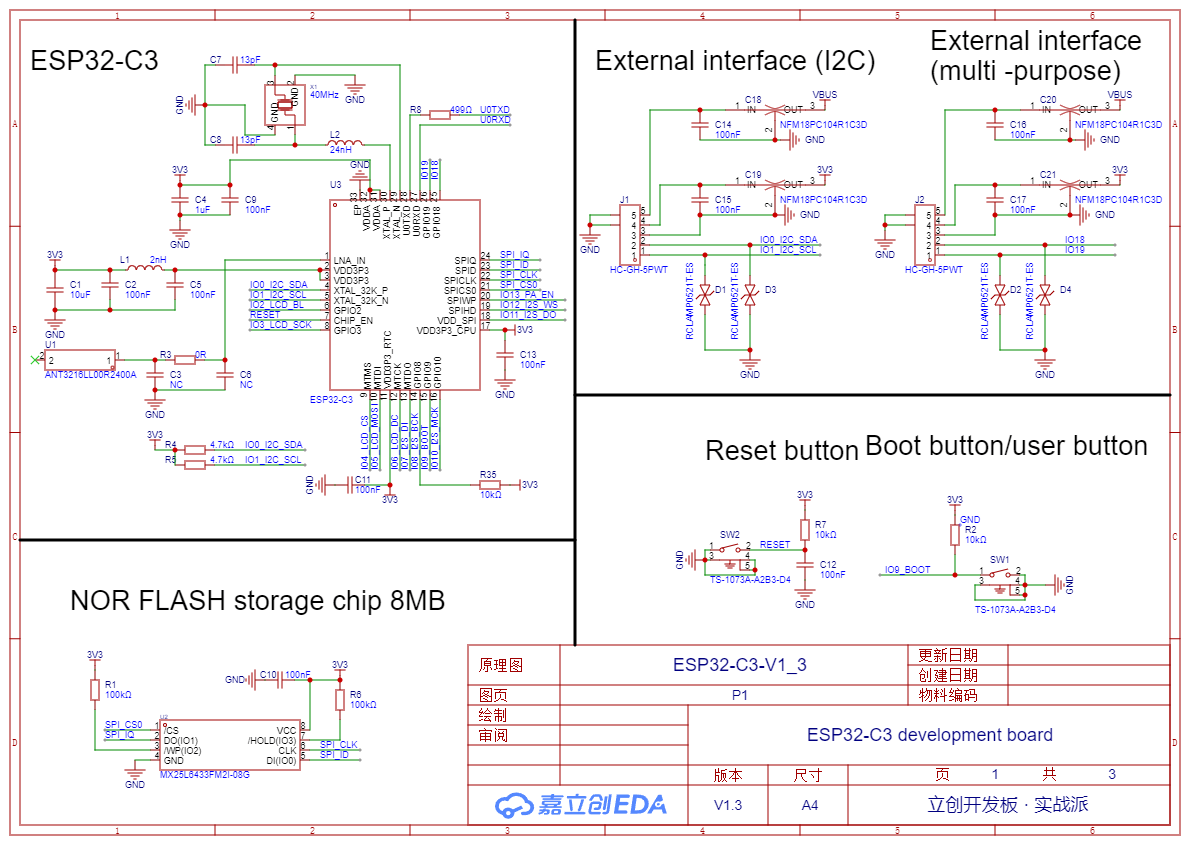 ESP32 Placa de desenvolvimento prática ESP32-C3 - Toni Eletrônica